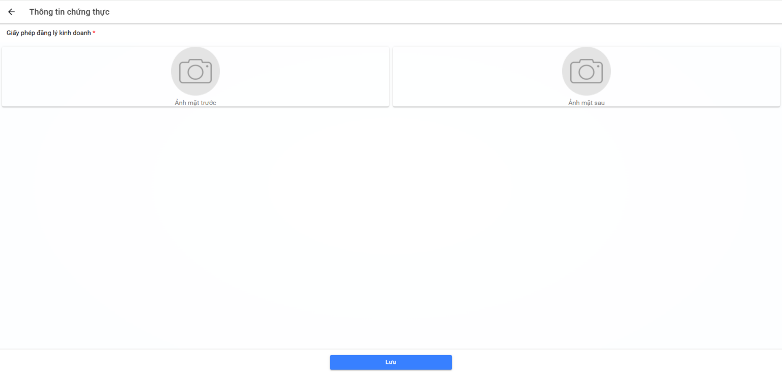 Cung cấp thông tin tài khoản ngân hàng