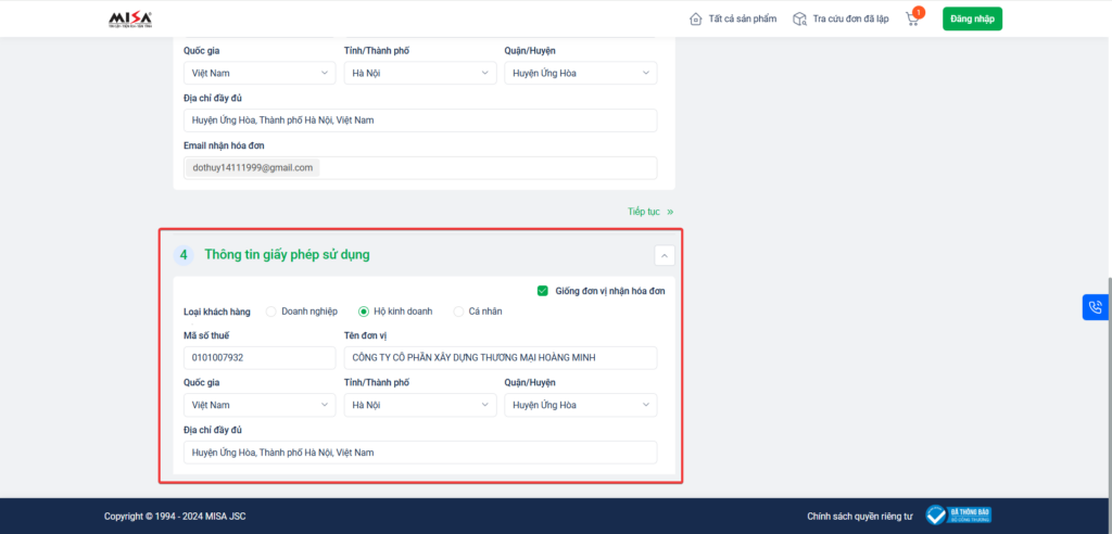 Anh/chị có thể nhập mã ưu đãi cho khách hàng (nếu có). Đồng thời, đơn ...